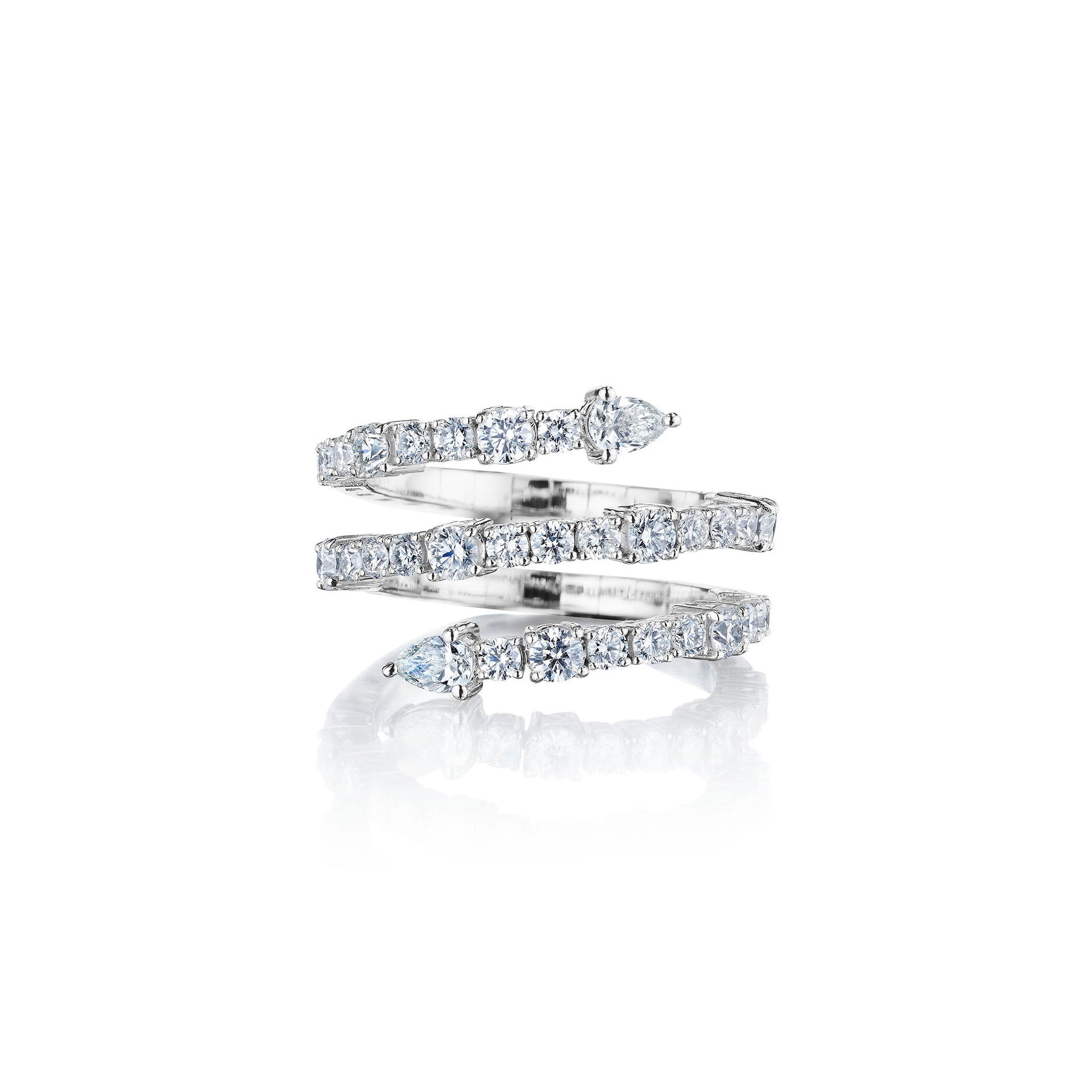 Round & Pear Bypass Ring